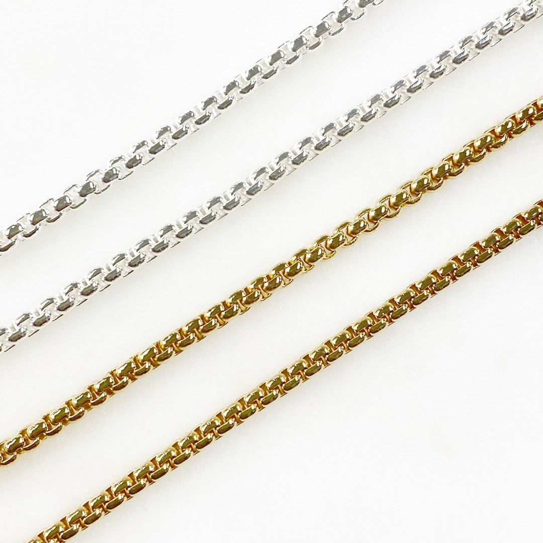 Base Metal Thick Venetian Box Chain Choose Your Color Jewelry Making ...