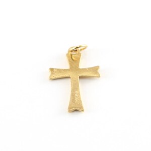14K Gold Filled Textured Cross Charm Religious Spiritual Pendant - Etsy