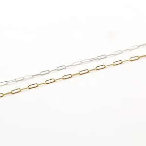 2mm X 5mm Delicate Elongated Flat Rectangle Cable Box Chain 14K GF ...