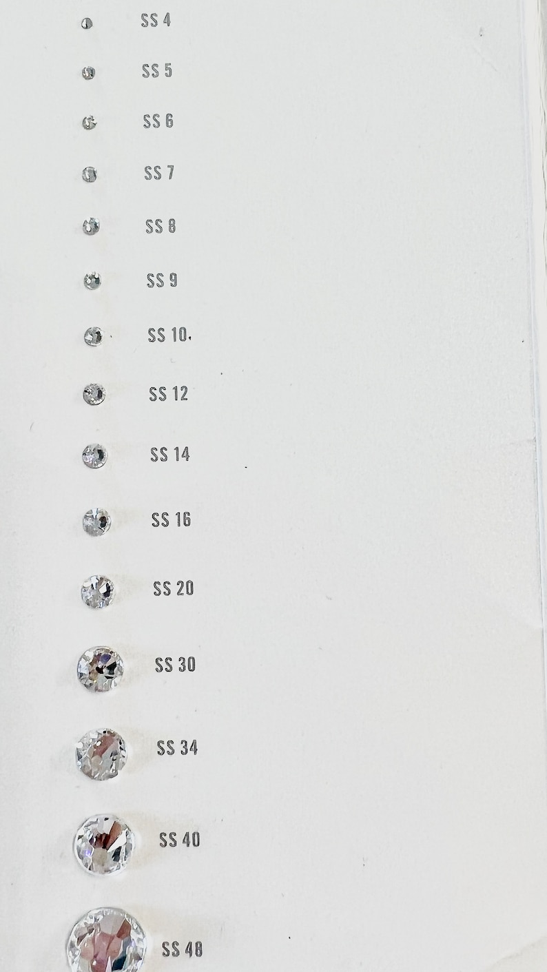 Size 12 Ss=3.0mm-3.2mm Austrian Crystal Flat Back Crystal Rhinestone ...