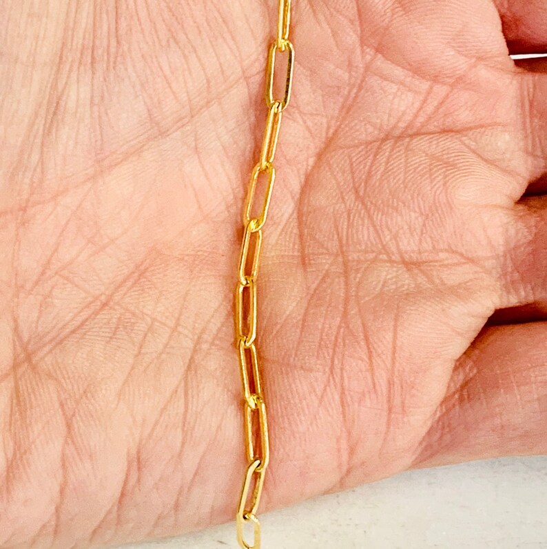 Thick Elongated Flat Drawn Rectangle Cable Chain 14K Gold - Etsy