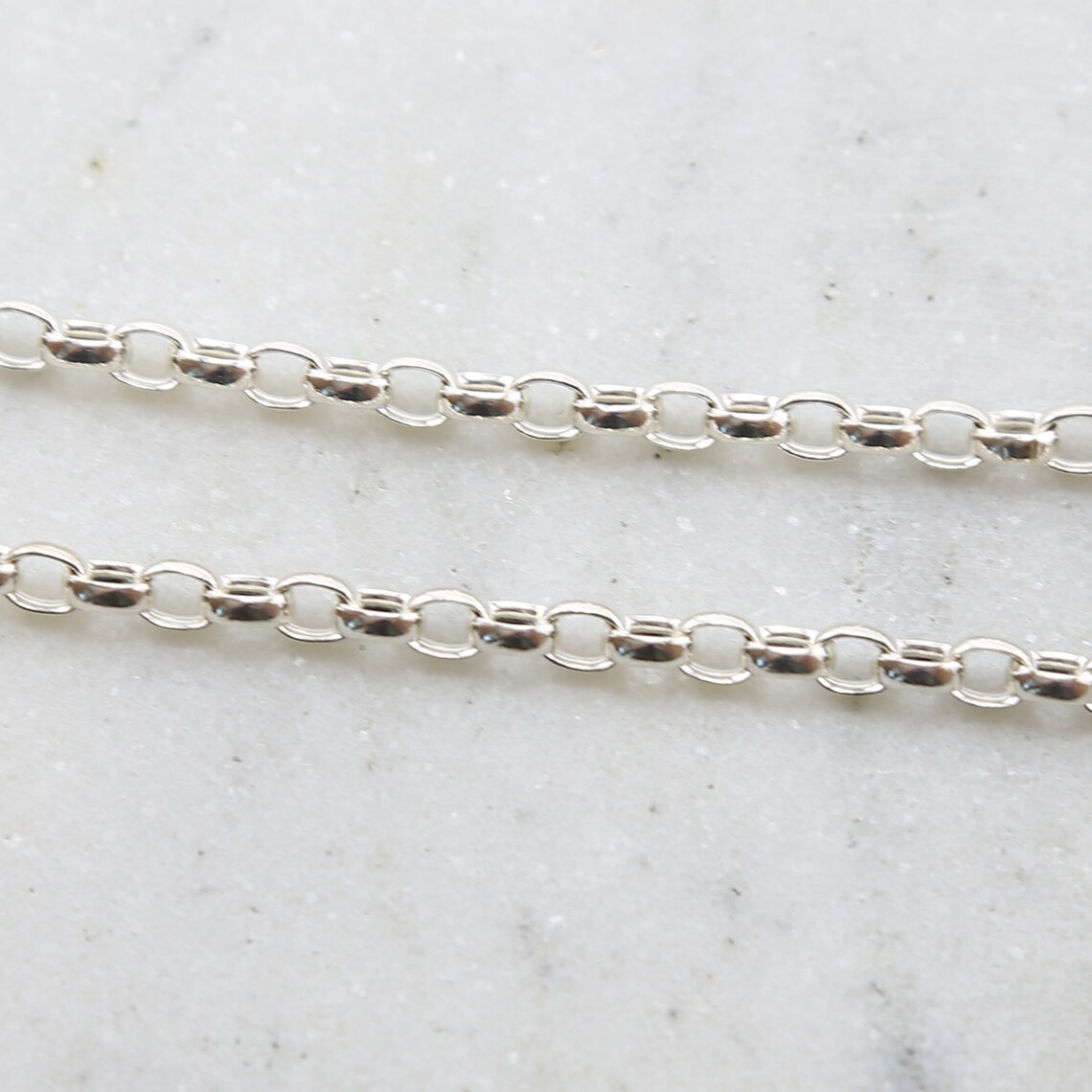 Thick Sturdy Sterling Silver Oblong Oval Link Chain Sold by - Etsy