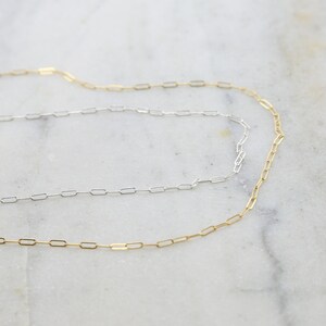 2mm X 5mm Delicate Elongated Flat Rectangle Cable Box Chain 14K GF ...