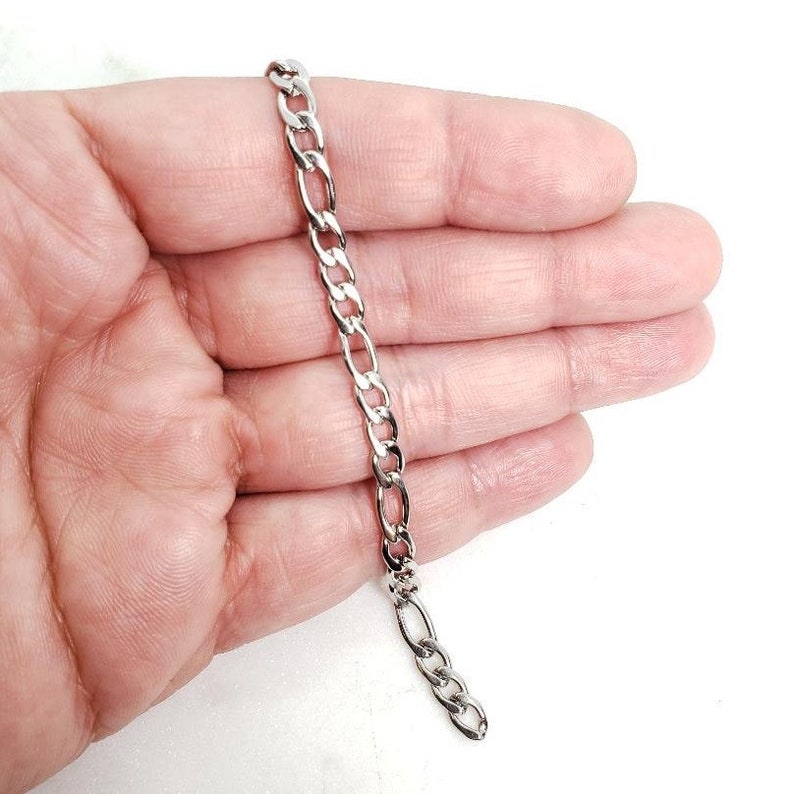 Figaro Stainless Steel Chain by the Foot Jewelry Necklaces - Etsy