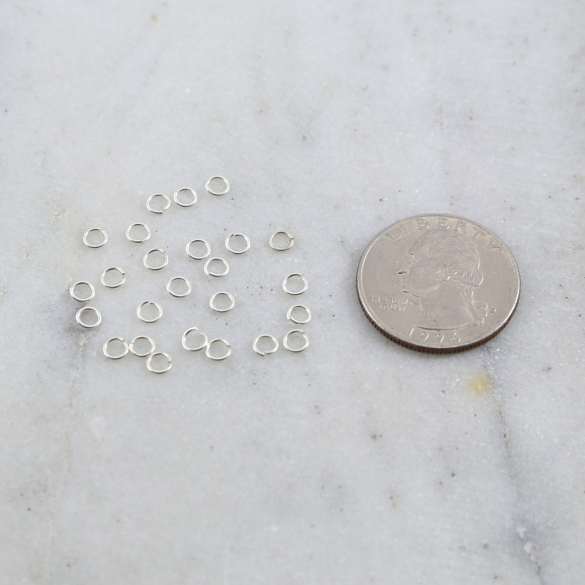 25 Pieces 4mm 22 Gauge Sterling Silver Open Jump Rings Charm | Etsy