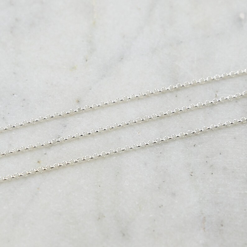 1.8mm Dainty Shiny Sterling Silver Belcher Rolo Chain | Etsy
