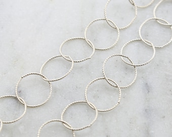 Large Sterling Silver 12mm Ring Connector Accent Chain / Sold by the ...