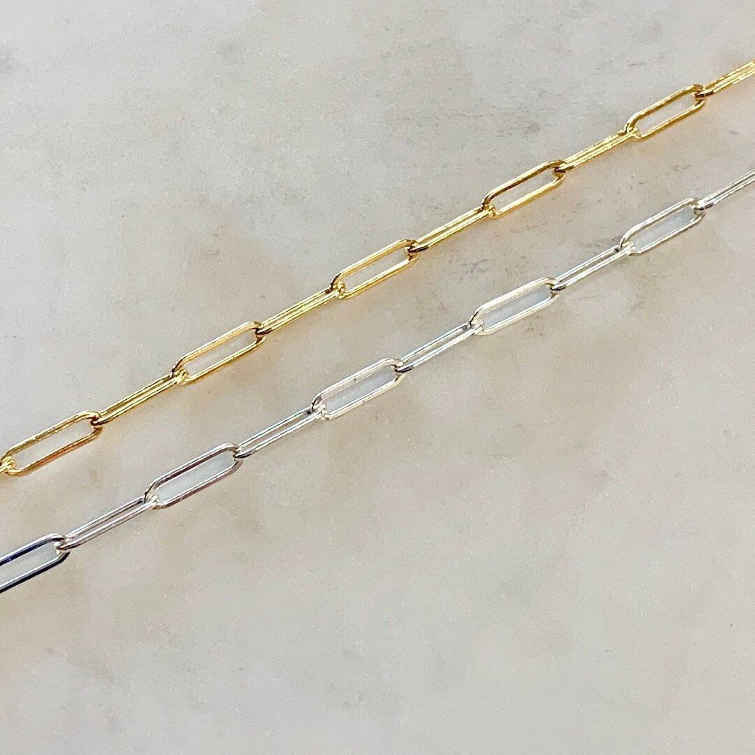 13mm X 3.8mm Thick Elongated Flat Drawn Rectangle Cable Box Chain 14K ...