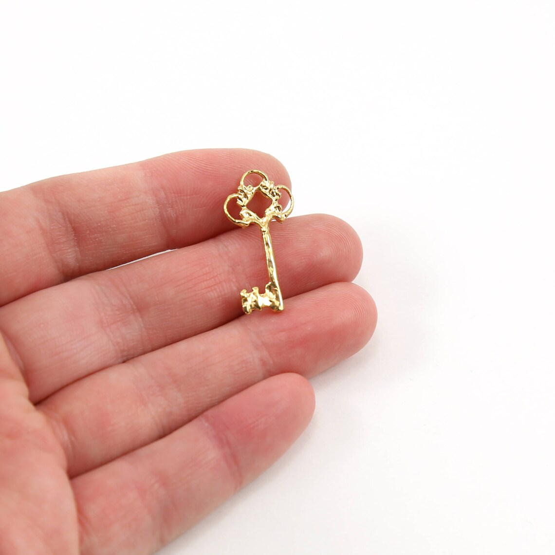 Victorian Fancy Skeleton Key in Sterling Silver or Vermeil Gold Key ...