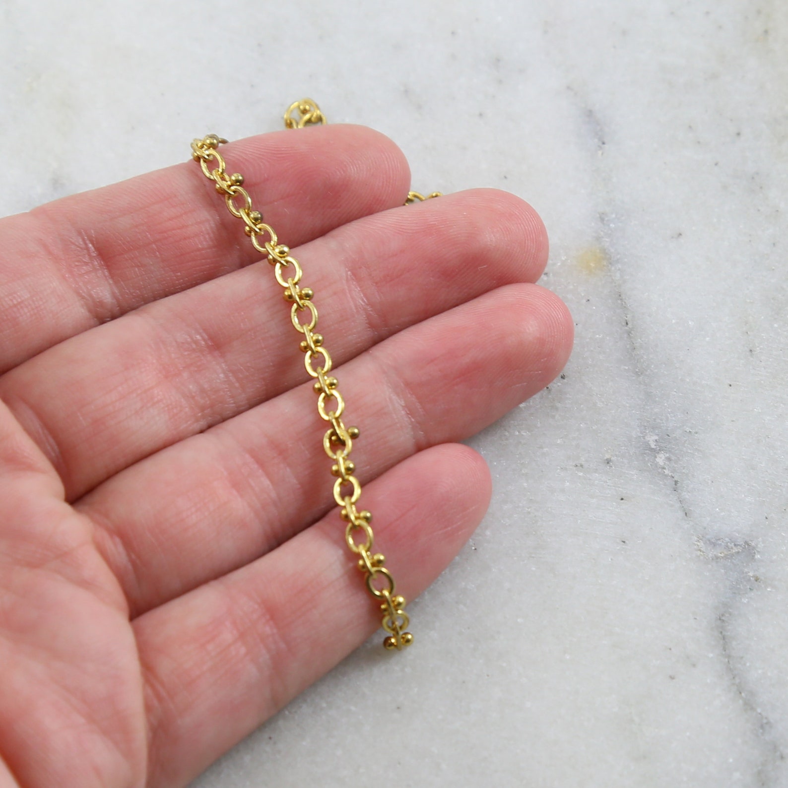 Base Metal Chain Small Oval With Decorate Barbells Chain in - Etsy