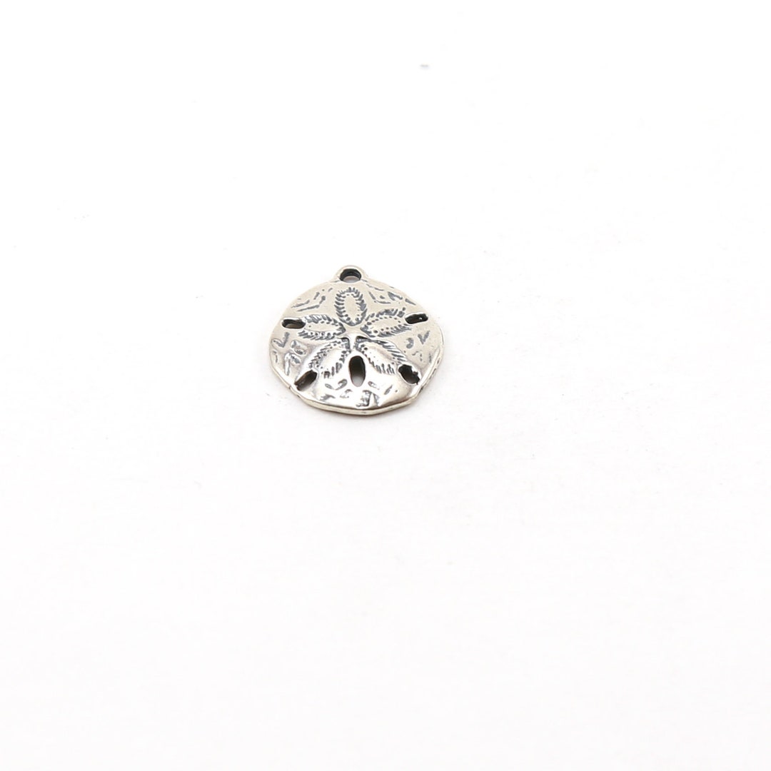 Large Sterling Silver Sand Dollar Ocean Nautical Charm Pendant - Etsy