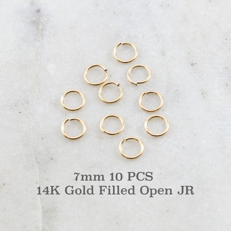 10 Pieces 7mm 19 Gauge 14K Gold Filled Open Jump Rings Charm - Etsy