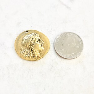 Large Ancient Greek Coin Symbol Double Sided Symbolic Branch With ...