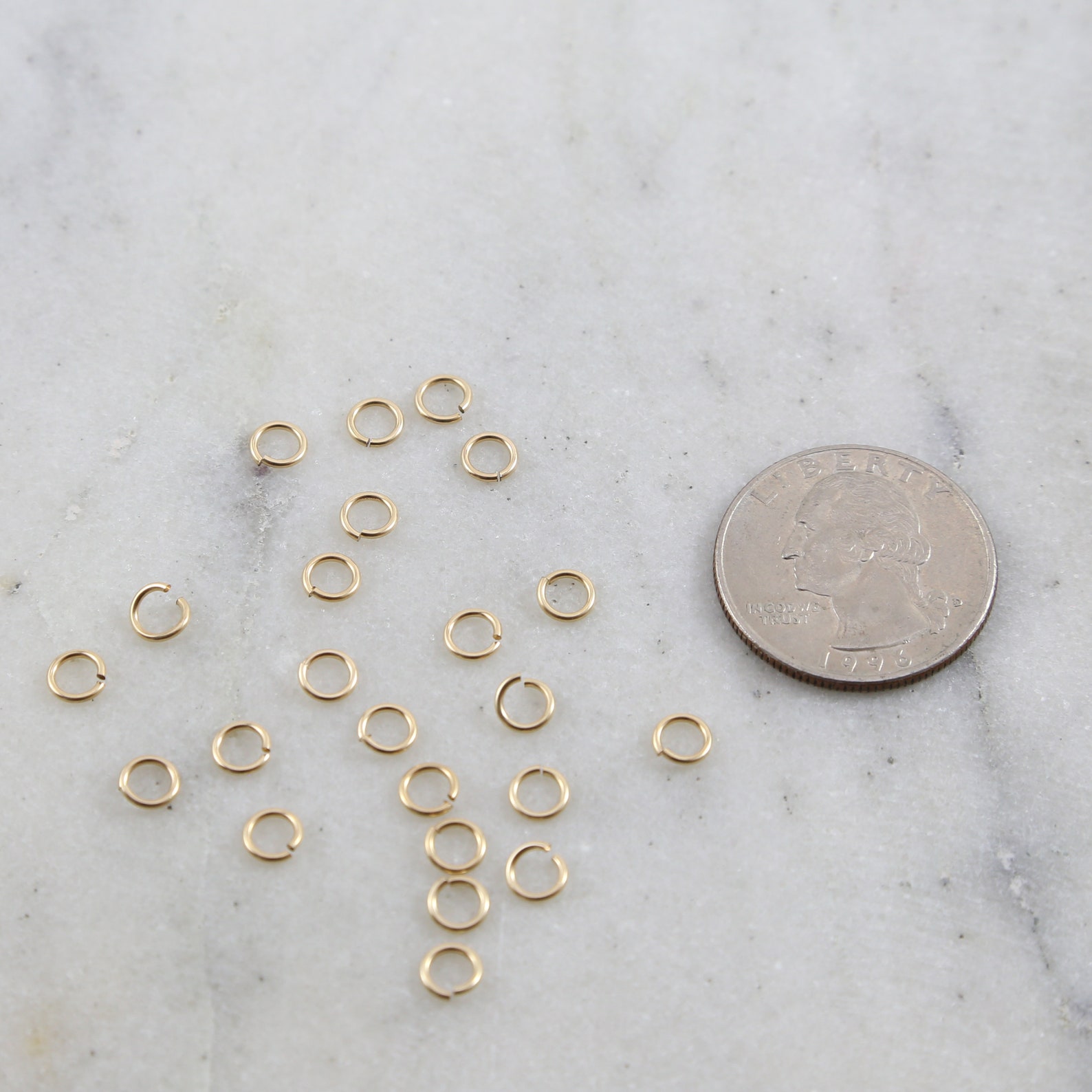 25 Pieces 5mm 20 Gauge 14K Gold Filled Open Jump Rings Charm - Etsy
