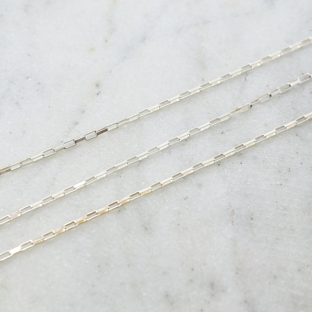 3.6mm X 1.6mm Large Faceted Elongated Venetian Rectangle Cable Chain ...