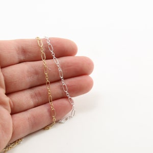 Sturdy Long and Short Rectangle and Circles 5mm X 3mm Link Chain in 14K ...