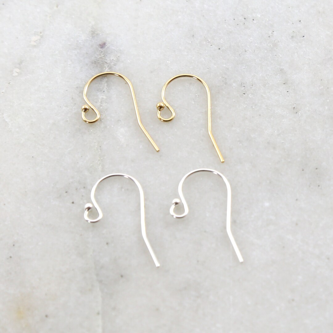1 Pair Ball End Ear Wire Earring Wires Earring Hook Component in ...