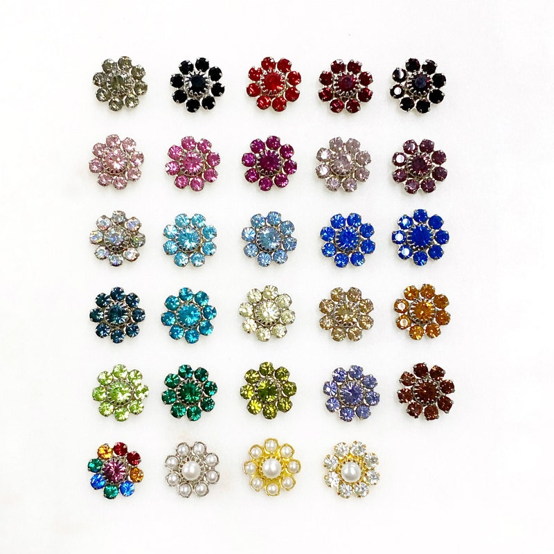 Sew on Rhinestones Flower - Etsy