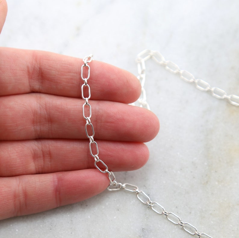 Sturdy Sterling Silver Rectangular Oval Link Chain 6mmx3mm / - Etsy