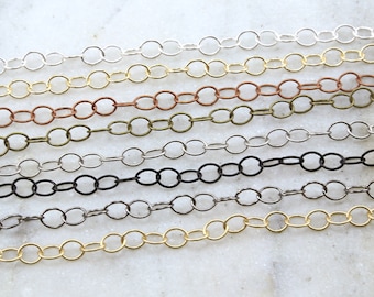 Base Metal Dainty Minimal Twisted Chain in Shiny Silver and | Etsy