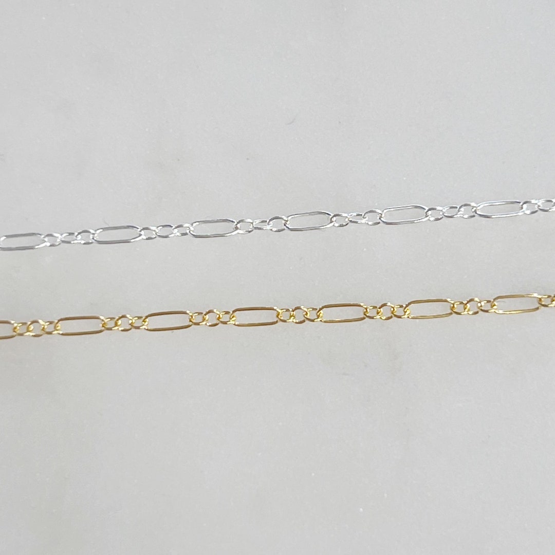 Sturdy Long and Short Rectangle and Circles 5mm X 3mm SS Chain or 5.3mm ...