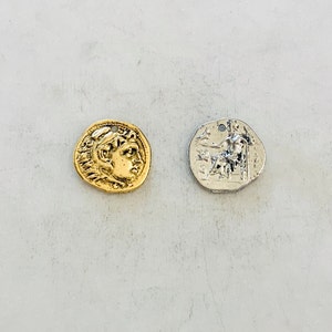 Ancient Greek Coin Symbol Double Sided Sculpture Medallion Charm ...
