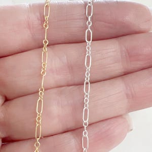 Sturdy Long and Short Rectangle and Circles 5mm X 3mm SS Chain or 5.3mm ...