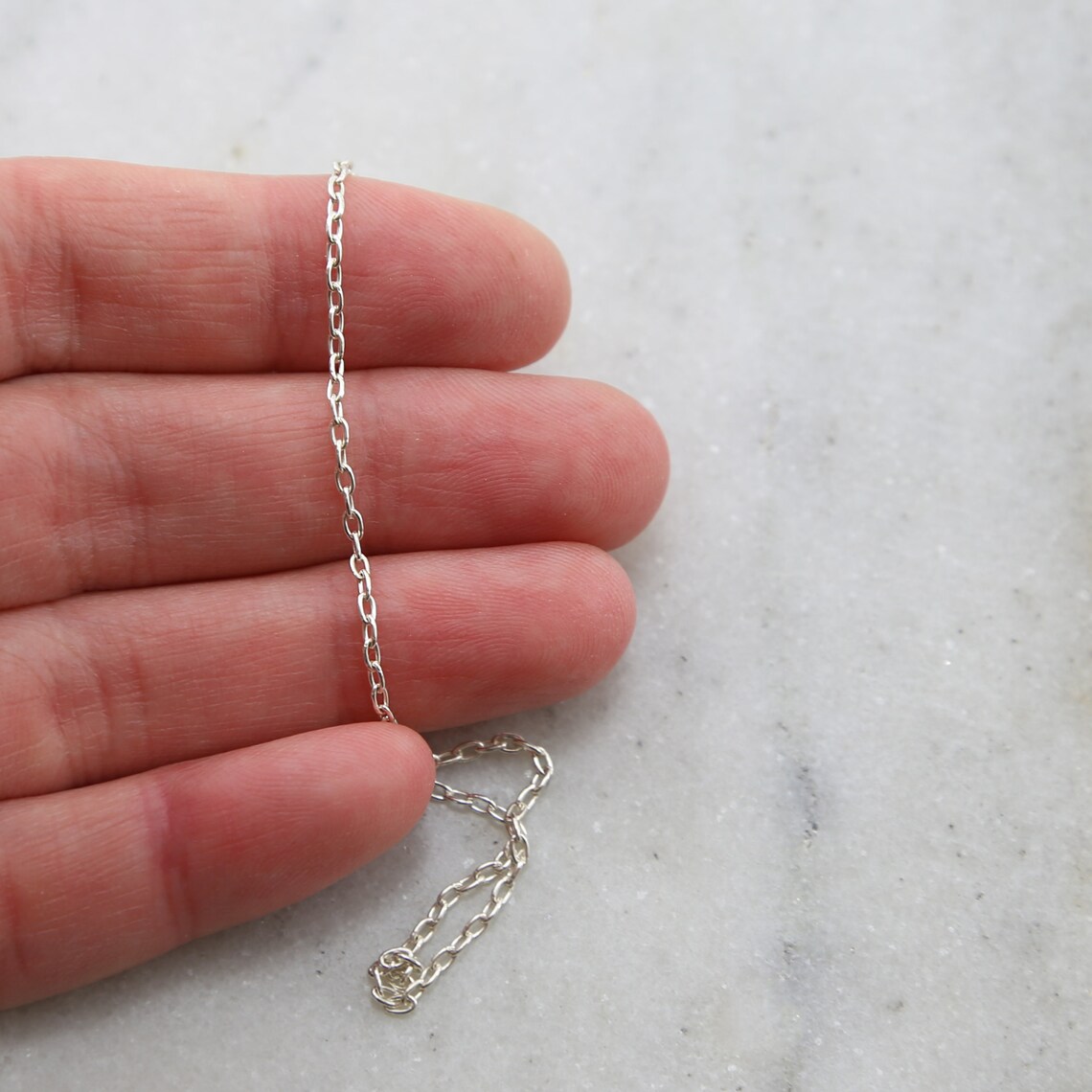 Thick Oval Sterling Silver Dainty Chain 2.5mm X 1.5mm / Sold by the ...