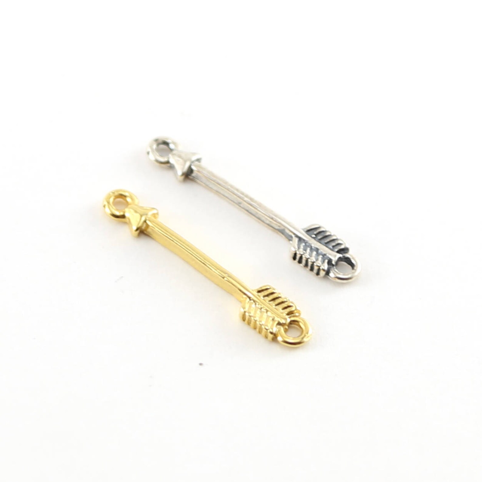 Sideways Arrow Connector Link Charm for Necklace or Bracelet in ...