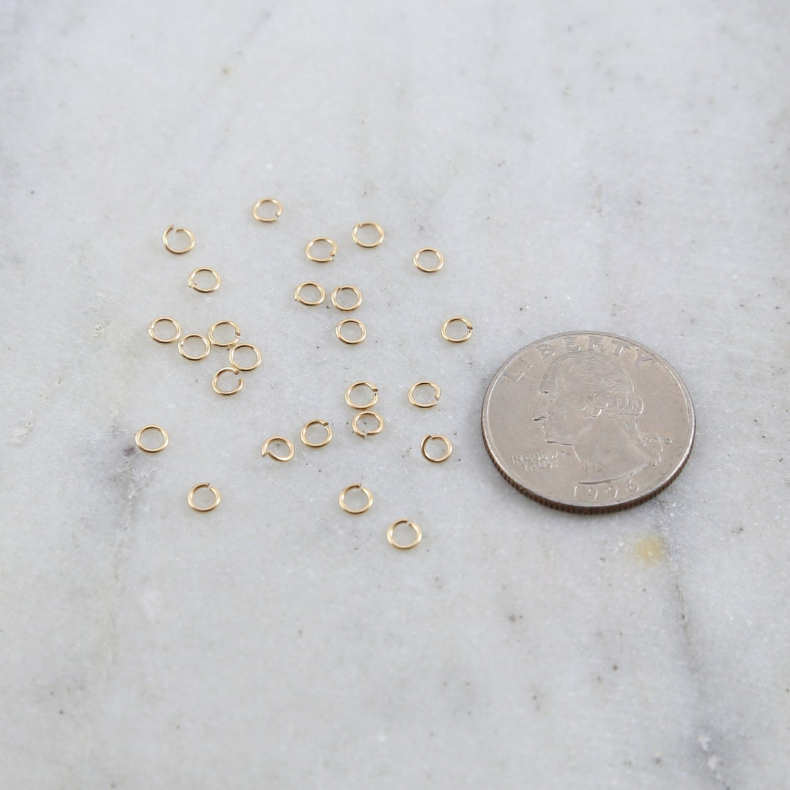 25 Pieces 4mm 22 Gauge 14K Gold Filled Open Jump Rings Charm | Etsy