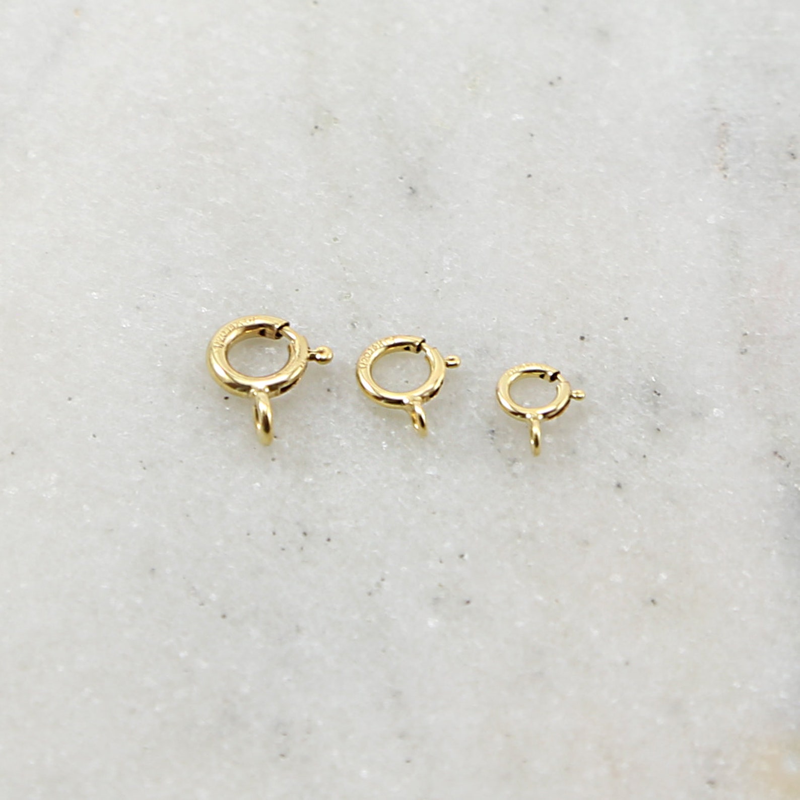 10 Pieces 14K Gold Filled Closed Spring Ring 3 Sizes Choose | Etsy