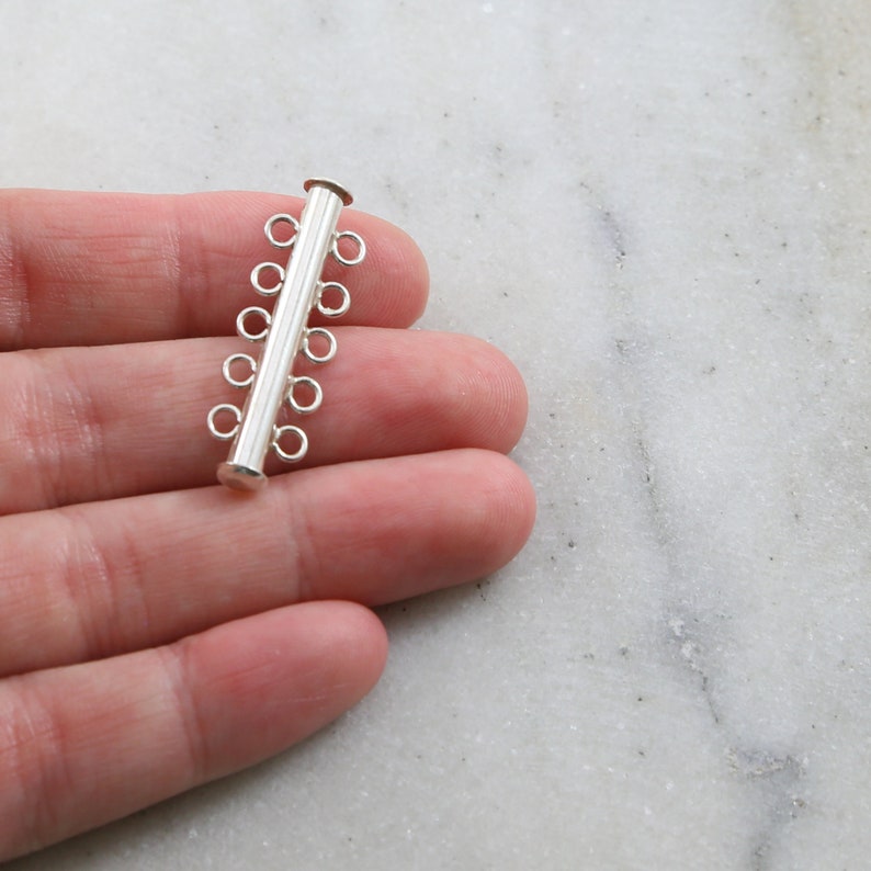 5-strand Slide Clasp in Sterling Silver Jewelry Making - Etsy