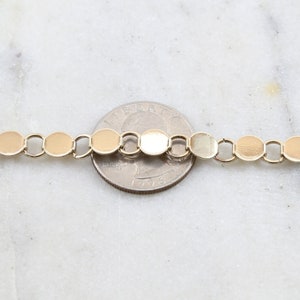 Base Metal Flat 7mm Circle Open Link Chain in Shiny Silver, Shiny Gold ...
