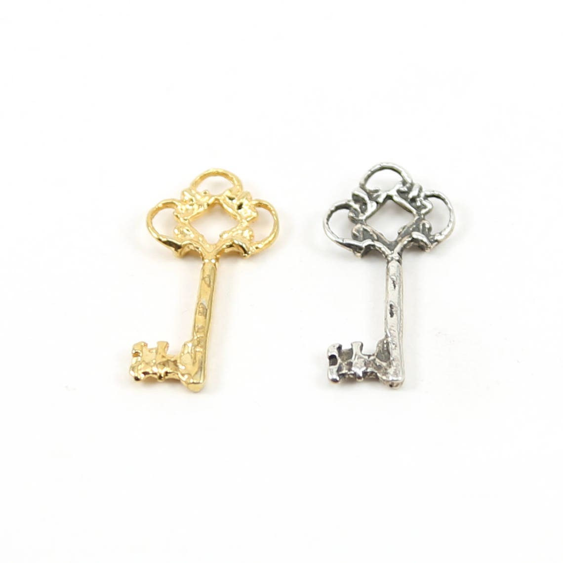 Victorian Fancy Skeleton Key in Sterling Silver or Vermeil Gold Key ...