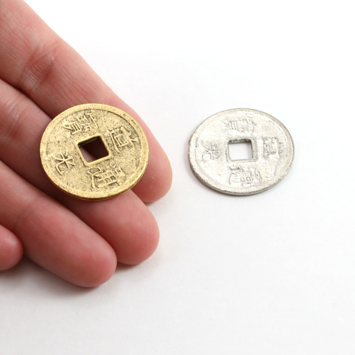 Chinese Dragon Phoenix Coin Medallion Charm Symbol Pendant - Etsy