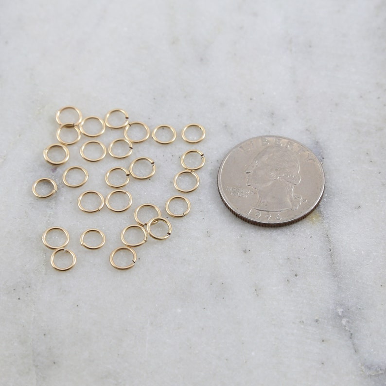 25 Pieces 6mm 20 Gauge 14K Gold Filled Open Jump Rings Charm - Etsy