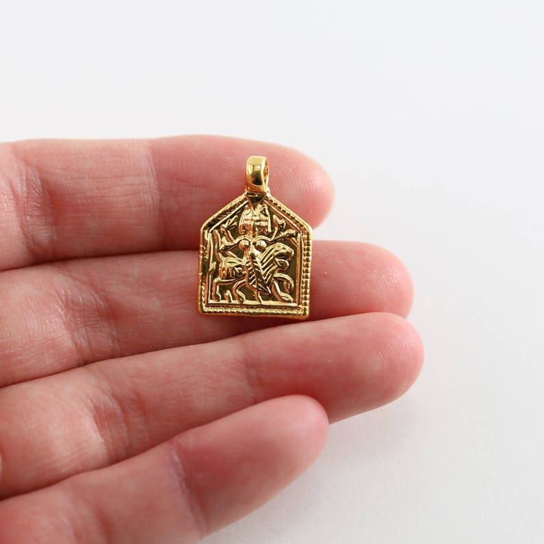Durga Goddess Charm Hindu Hinduism Spiritual Religious Pendant in ...