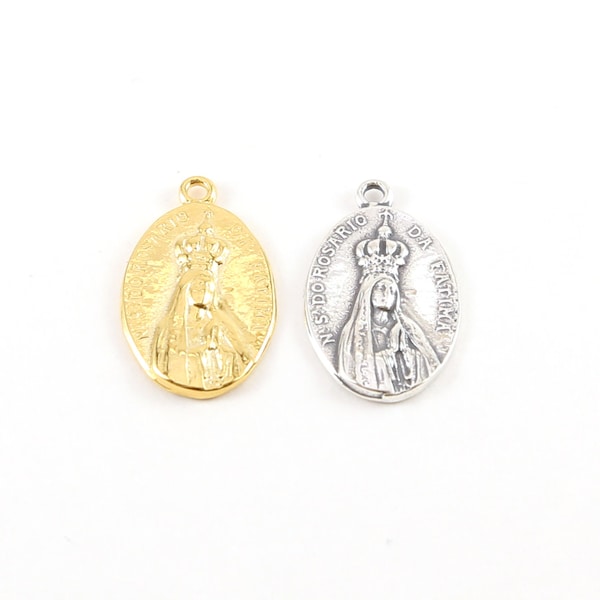Our Lady of Fatima Gold Necklace - Etsy