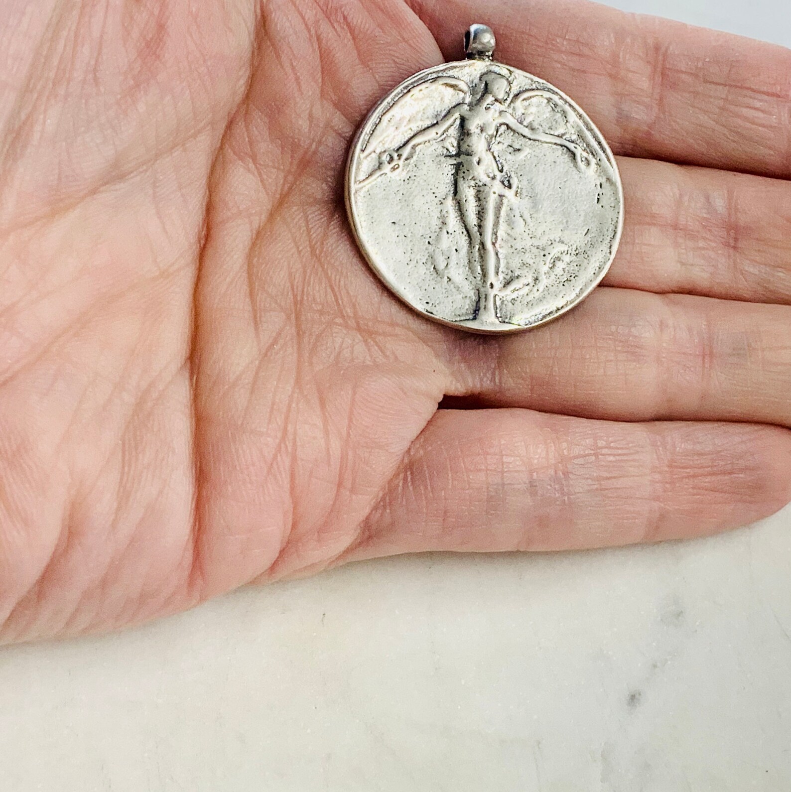 Large Sterling Silver Flying Fairy With Wings Pixie Charm - Etsy