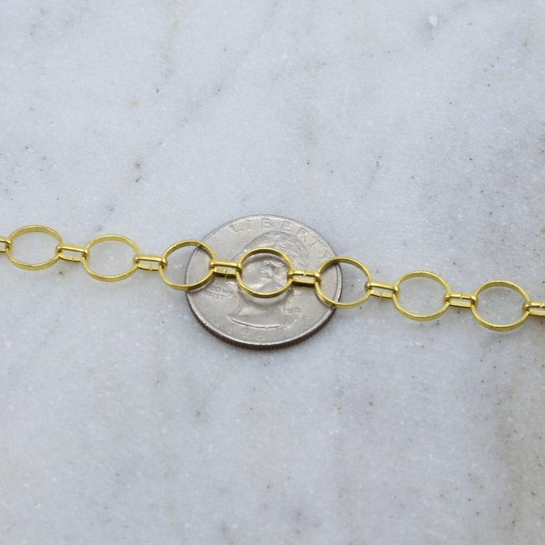 Base Metal Thin Circle Open Link Chain in Shiny Silver Shiny | Etsy