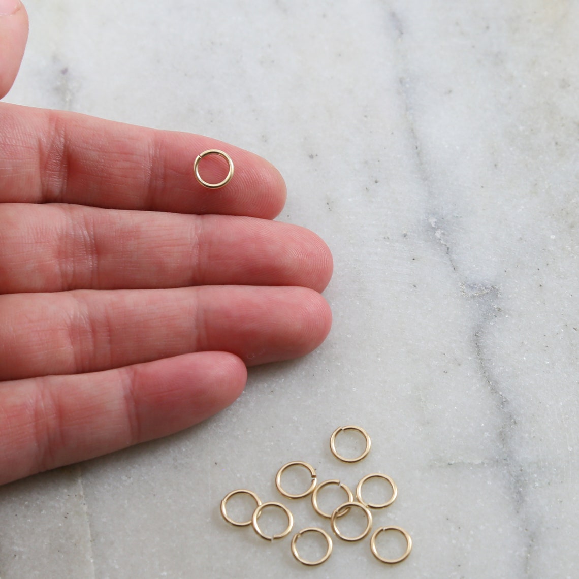 10 Pieces 7mm 19 Gauge 14K Gold Filled Open Jump Rings Charm | Etsy