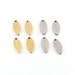 4 Pieces Pewter Metal Pointed Tag Stamping Oval Tag Charm 16mm X 6mm in ...