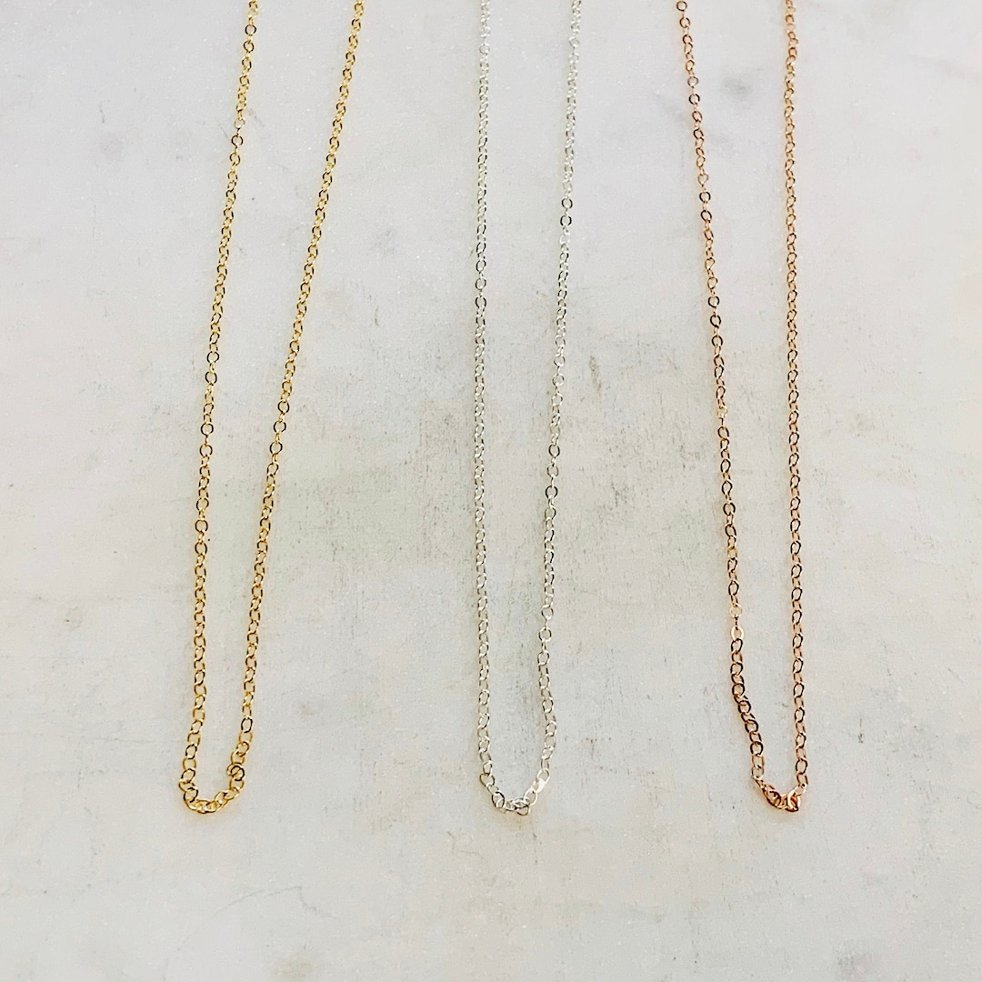 Ready to Wear Finished Flat Cable Chain in 14K Gold Filled, Rose Gold ...
