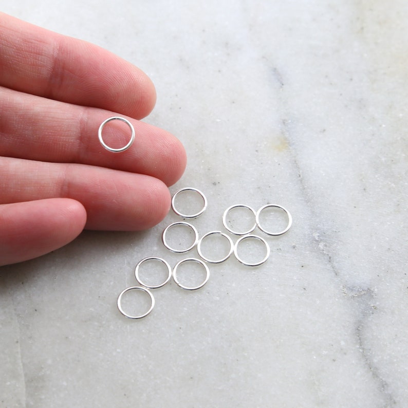 10 Pieces 8mm 19 Gauge Sterling Silver Open Jump Rings Charm - Etsy
