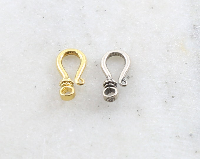 Sterling Silver Double Snake S Hook Clasp, Snake Clasp, S Shaped Clasp ...