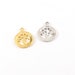 Round Om Ohm Cut Out Charm Pendant Vermeil Gold Pendant in Sterling ...