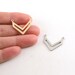 Open Chevron Necklace Connector Bar Pewter Base Metal Charm in Matte ...