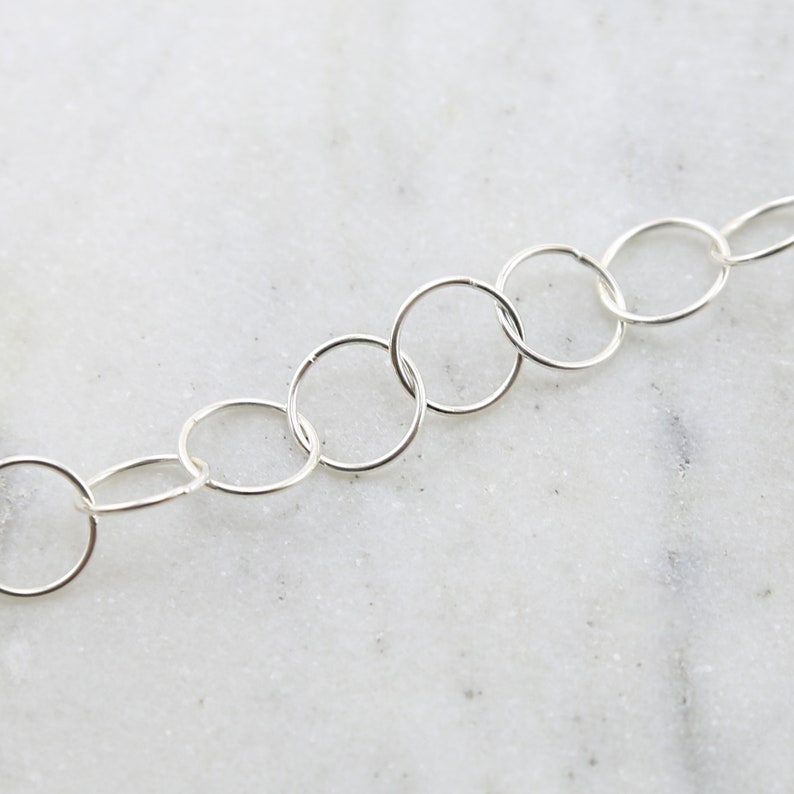 Large Sterling Silver 12mm Ring Connector Accent Chain / Sold - Etsy