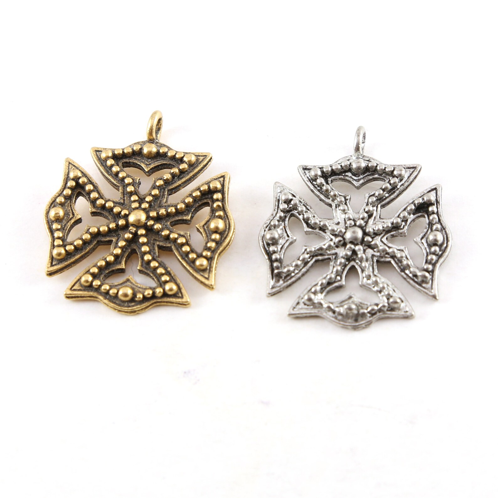 Large Detailed Aztec Beaded Cross Pendant Pewter Religious | Etsy