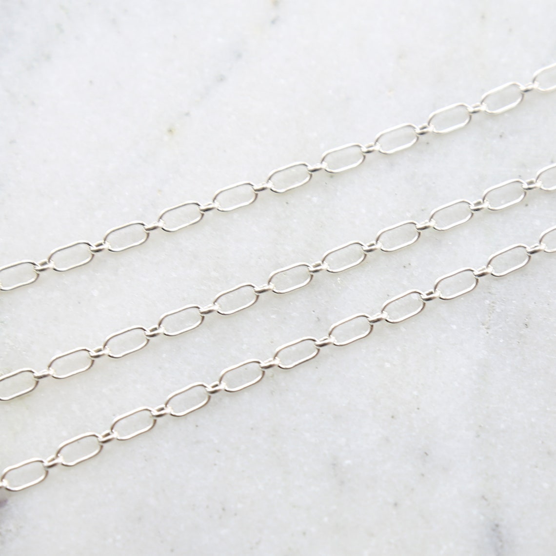 Sturdy Sterling Silver Rectangular Oval Link Chain 6mmx3mm / - Etsy